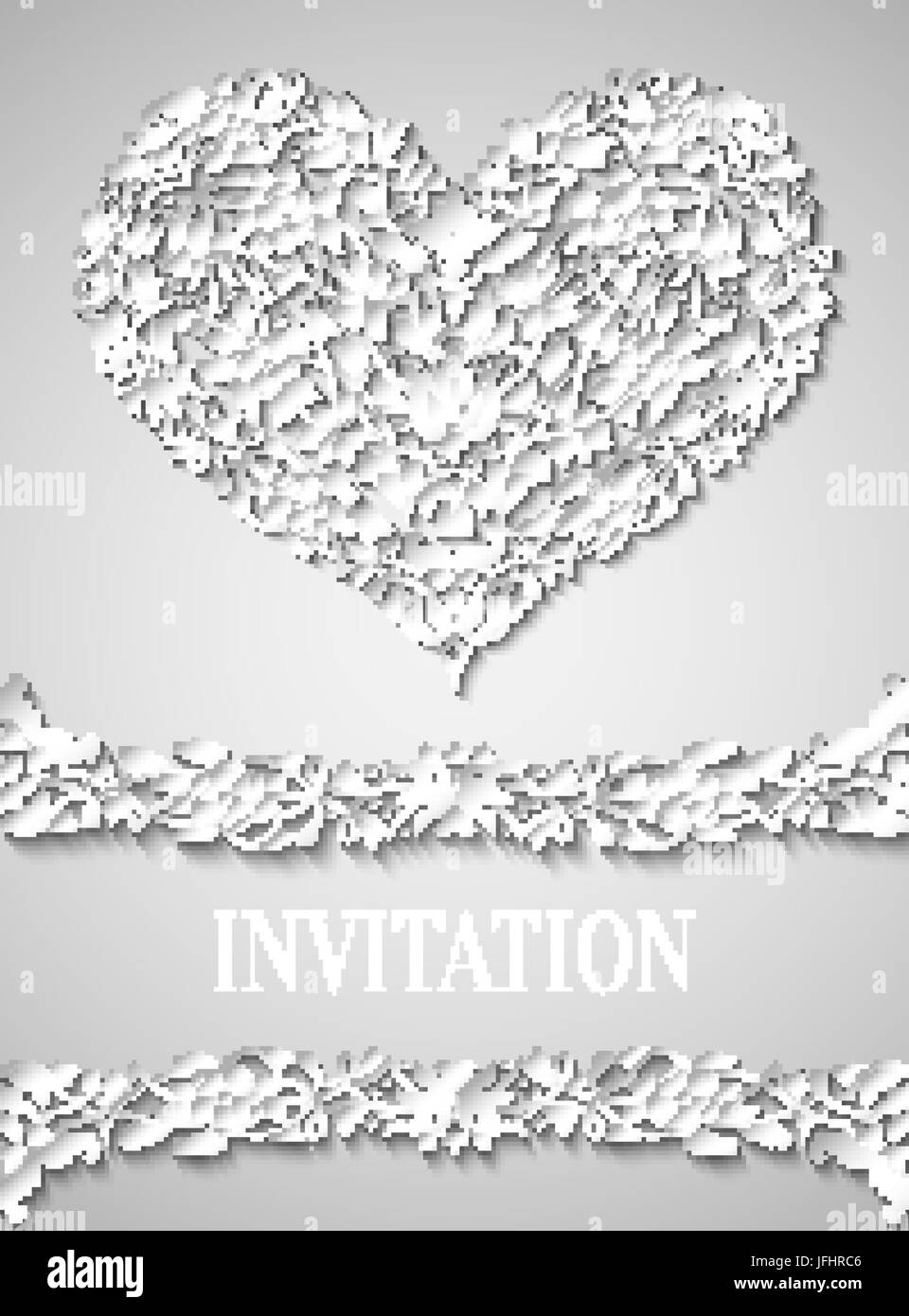 Cutout paper invitation card hi-res stock photography and images - Alamy