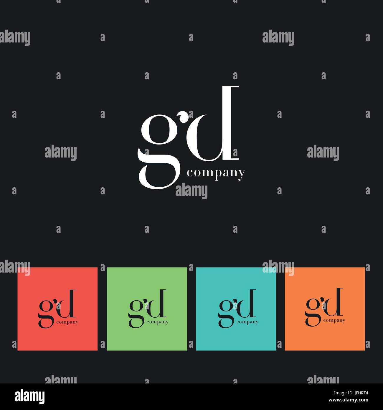 Letters G & D company Logo vector element Stock Vector Image & Art - Alamy