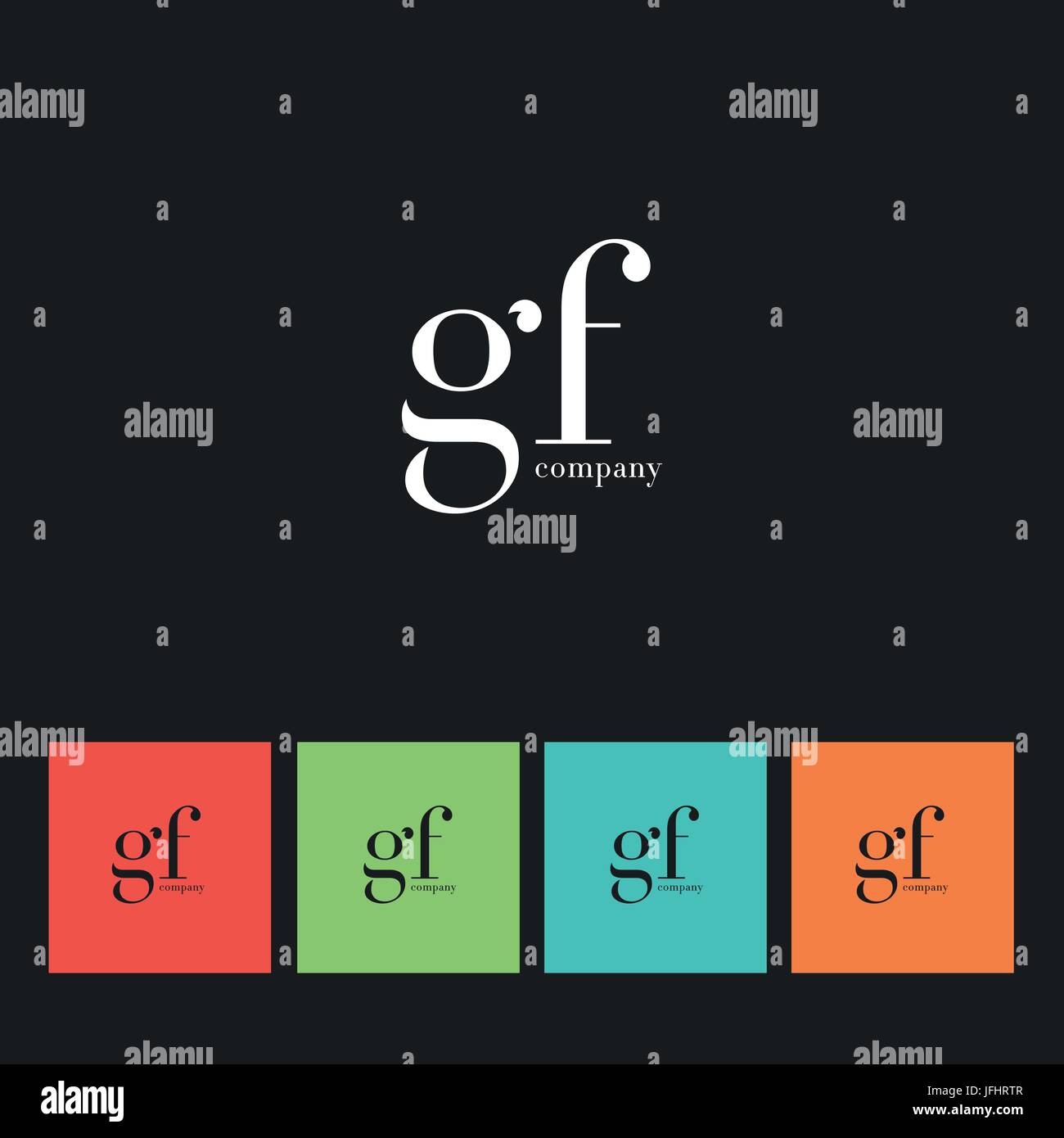 Letters G & F company Logo vector element Stock Vector Image & Art - Alamy