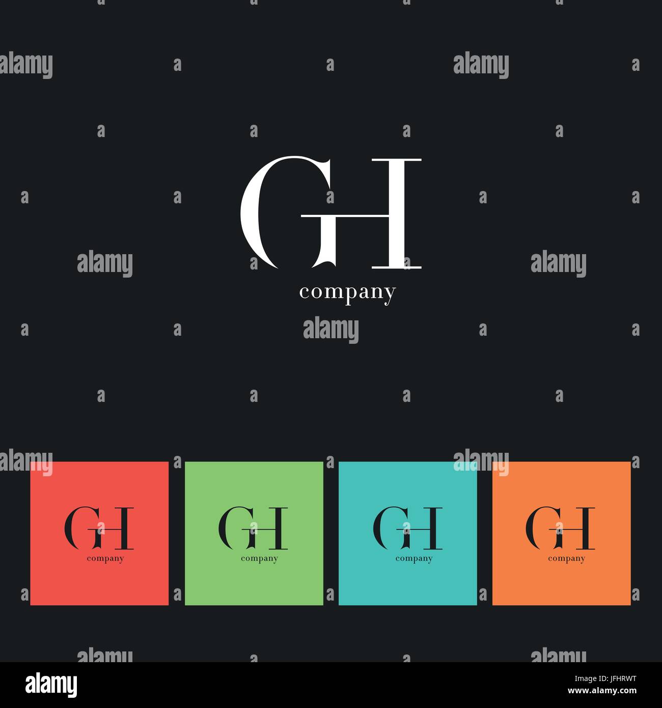 Letters G & H company Logo vector element Stock Vector Image & Art - Alamy