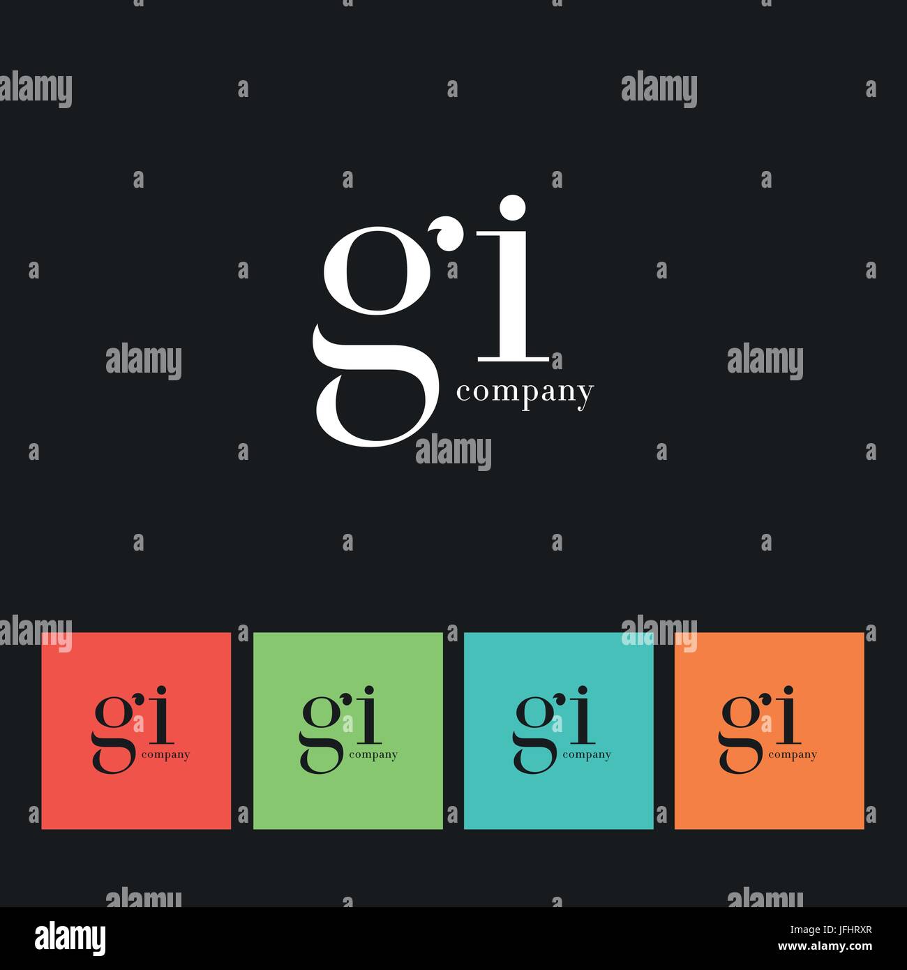 Letters G & I company Logo vector element Stock Vector Image & Art - Alamy