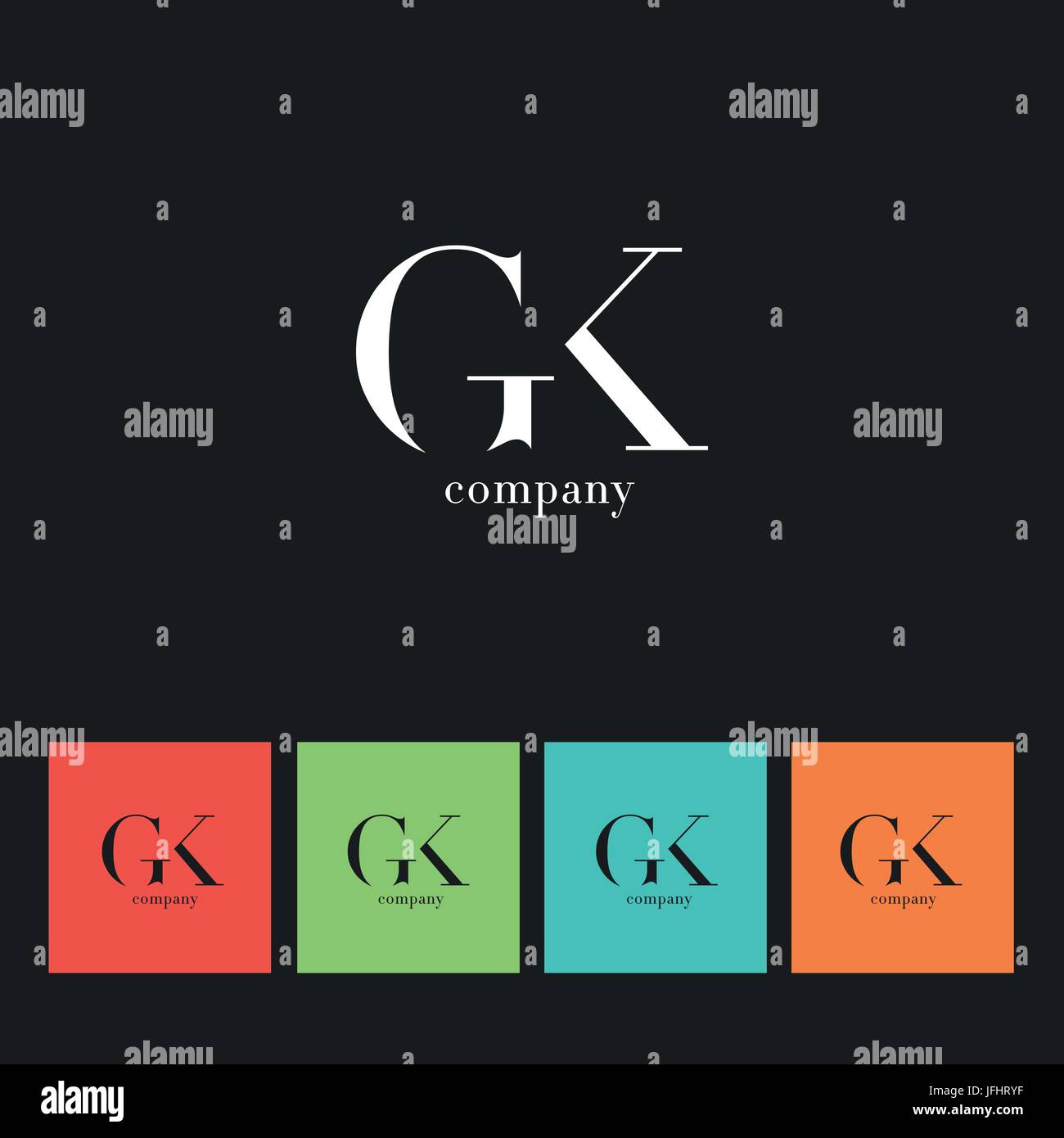 Letters G & K company Logo vector element Stock Vector Image & Art - Alamy