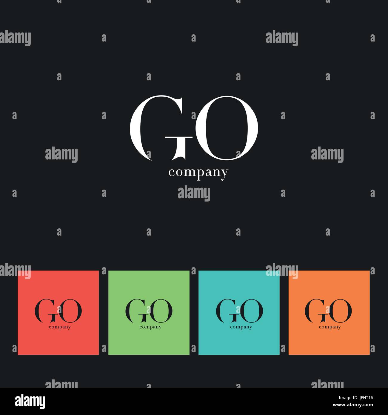 Letters G & O company Logo vector element Stock Vector Image & Art - Alamy