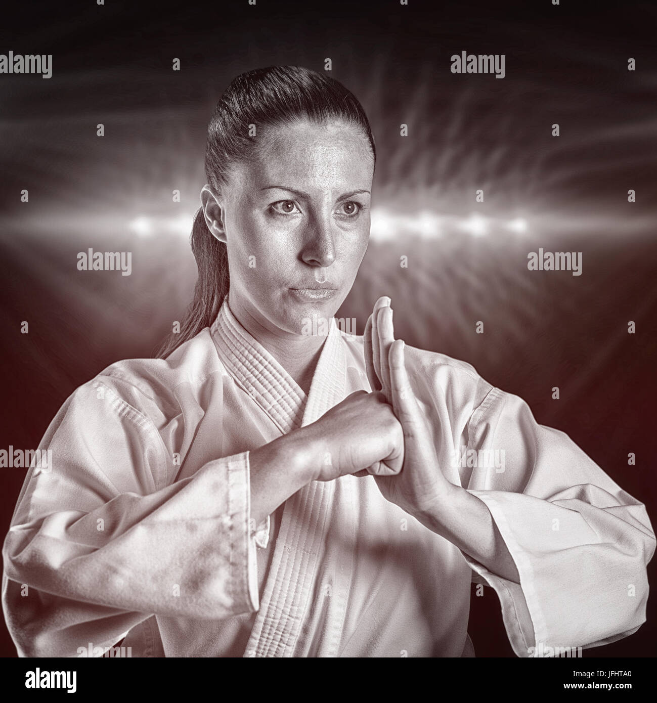 Female fighter performing hand hi-res stock photography and images - Alamy