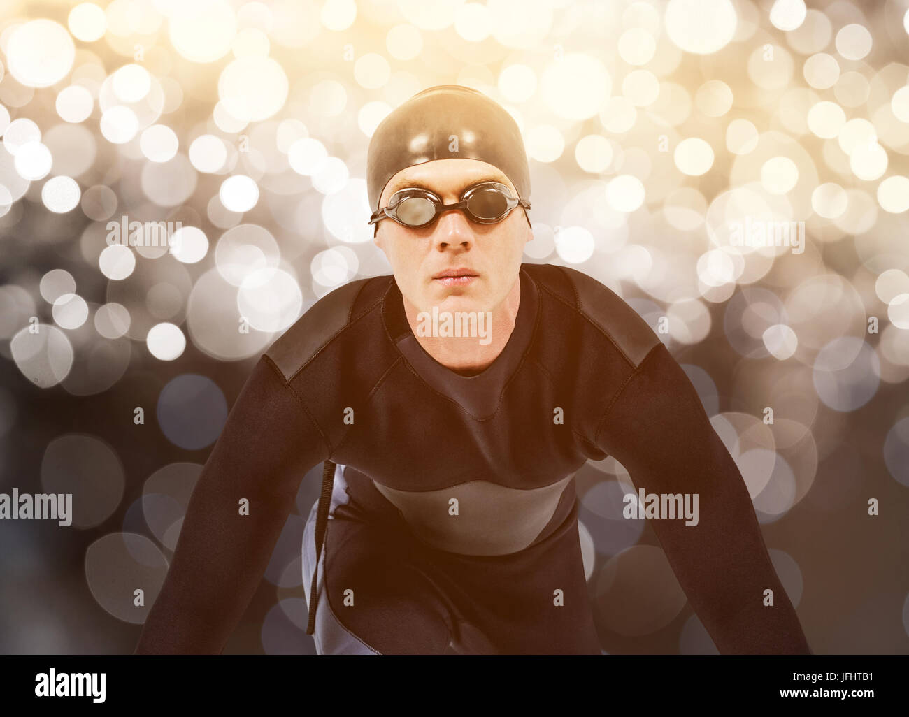 Confident swimmer in wetsuit hi-res stock photography and images - Alamy