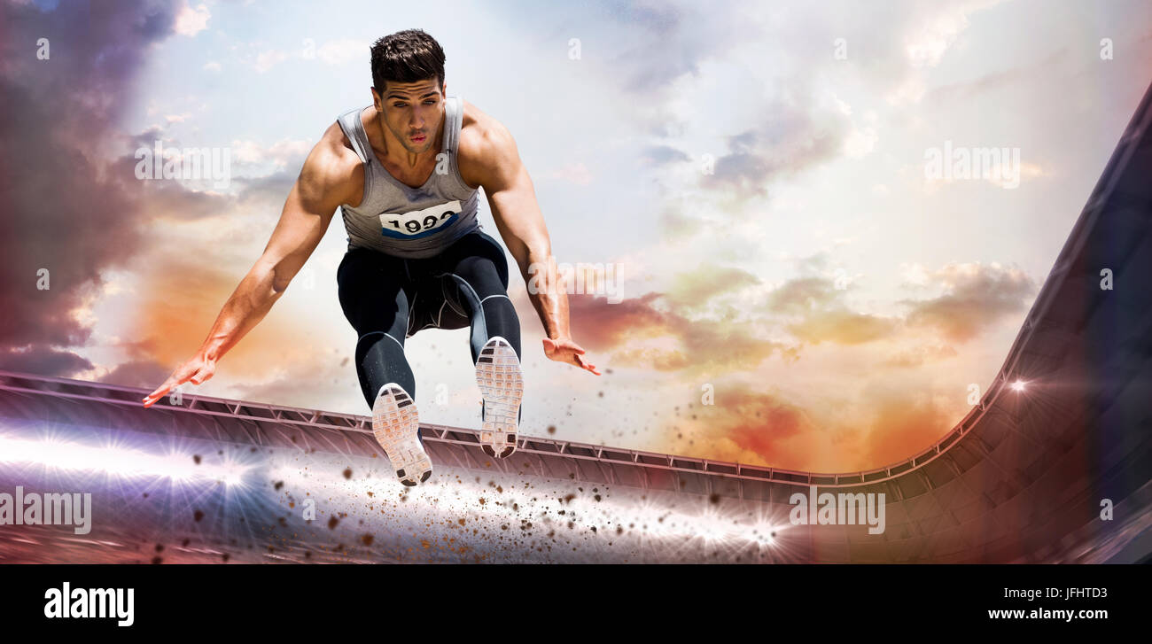 Composite image front view sportsman hi-res stock photography and ...