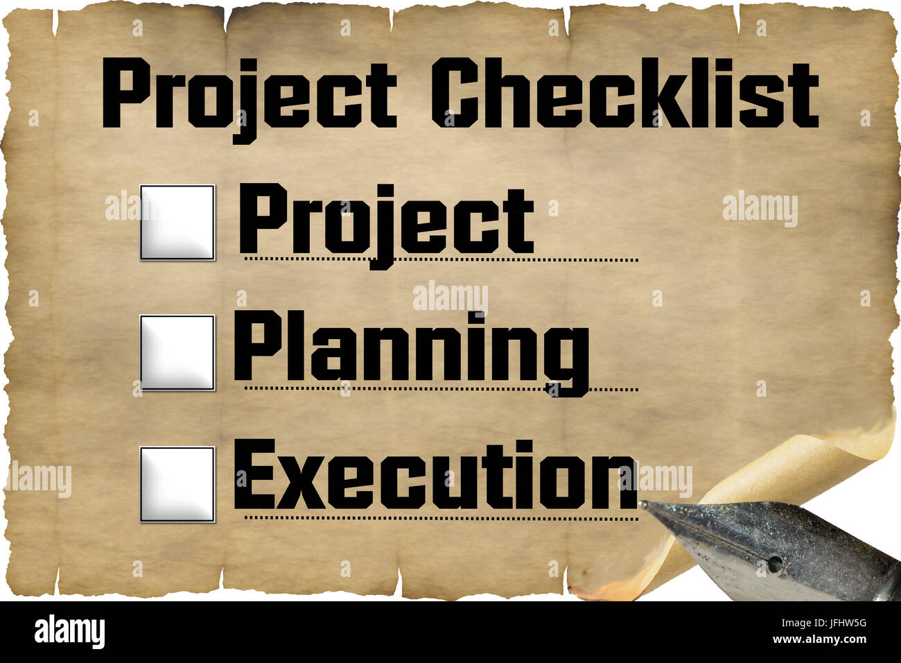 Checklist document hi-res stock photography and images - Alamy