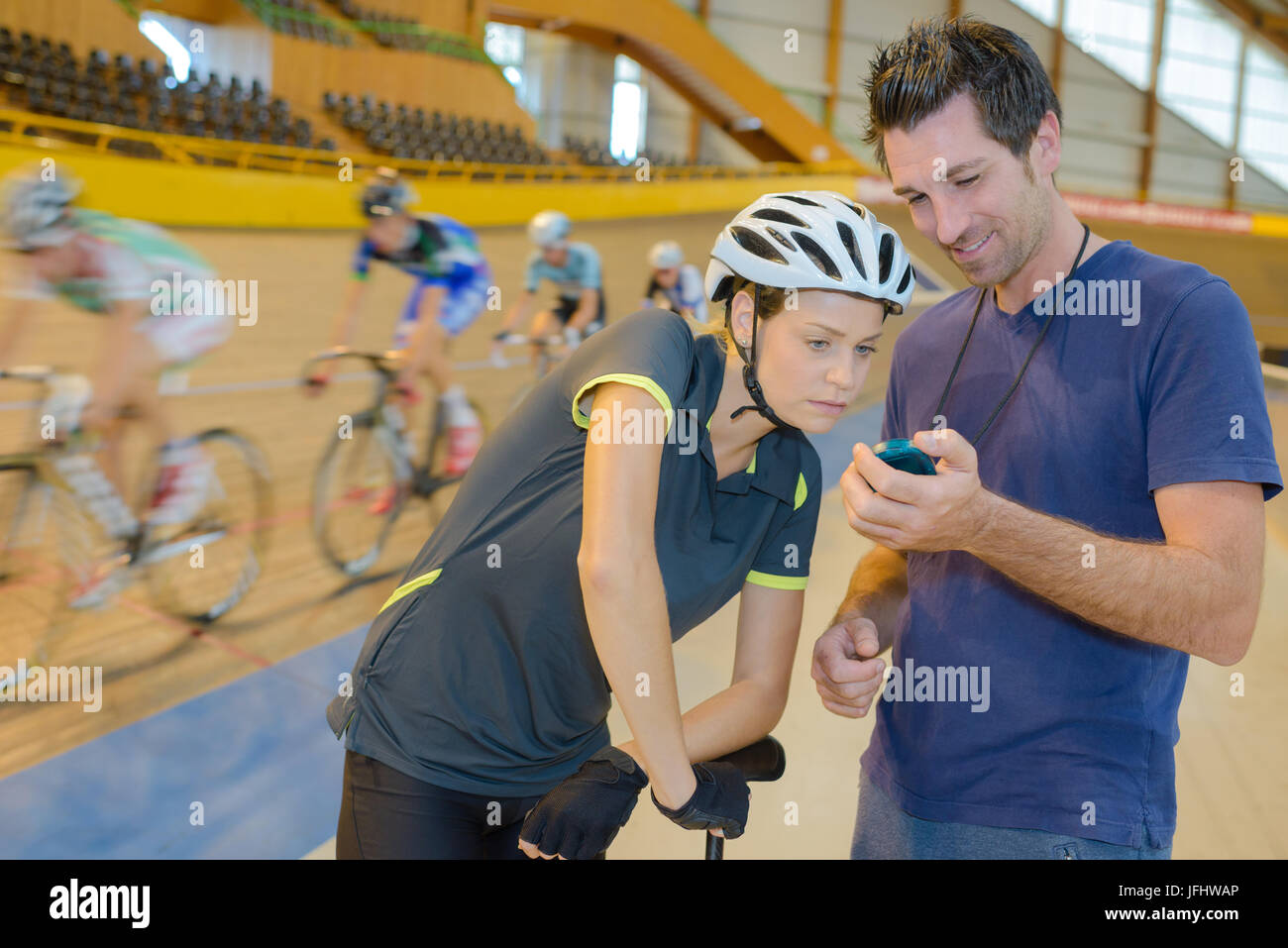 Track coach stopwatch hi-res stock photography and images - Alamy
