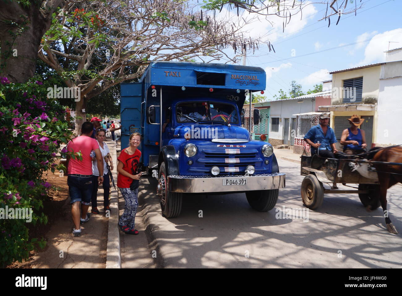 Vintage Lorry Bus,Remedios,Cuba Stock Photo - Alamy