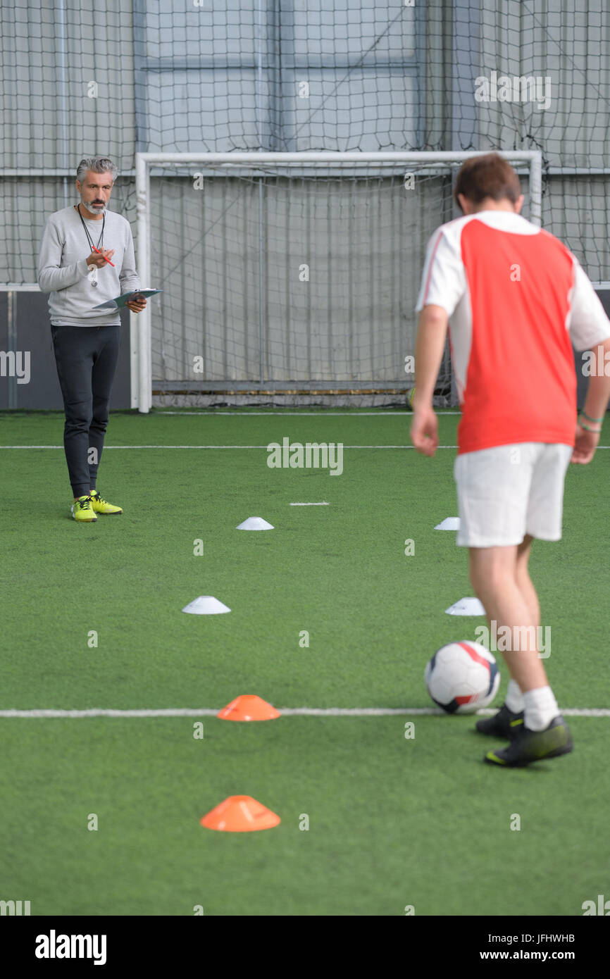 the football trainer Stock Photo - Alamy