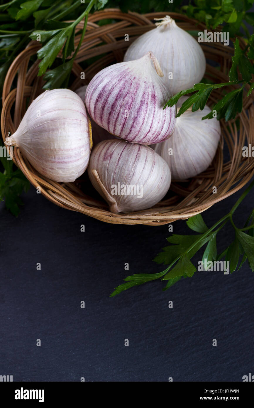 Chinese solo garlic Stock Photo - Alamy
