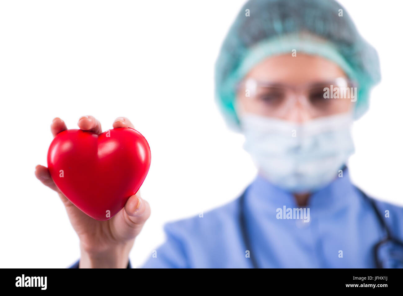 The doctor cardiologist isolated on the white background Stock Photo ...