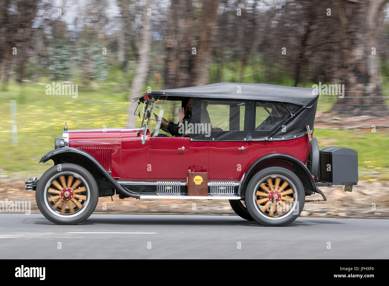 Vintage 1925 Chevrolet Superior K Sedan driving on country roads near ...