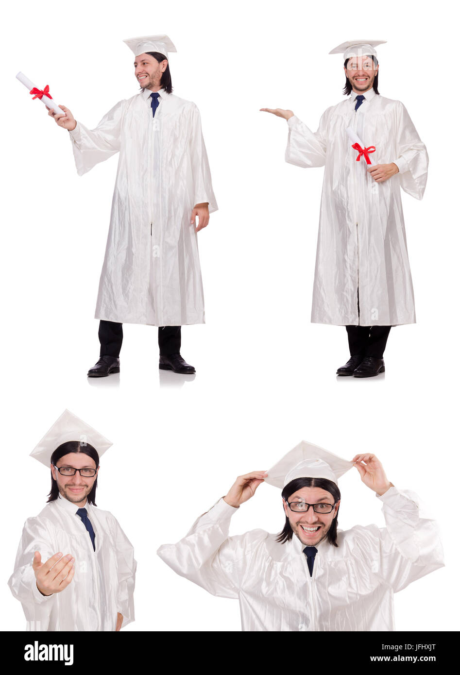 The young man ready for university graduation Stock Photo - Alamy