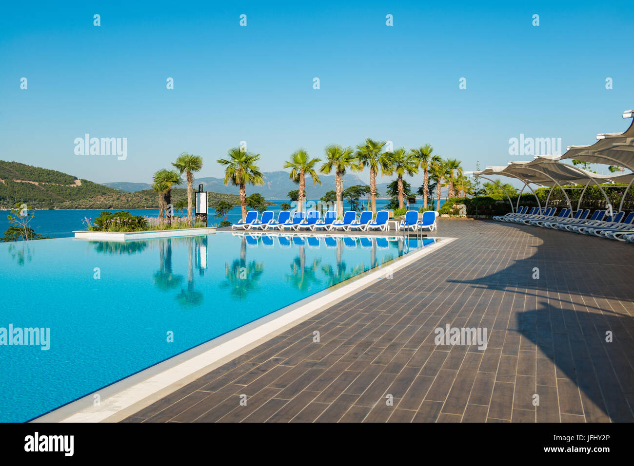 The nice swimming pool outdoors on bright summer day Stock Photo - Alamy