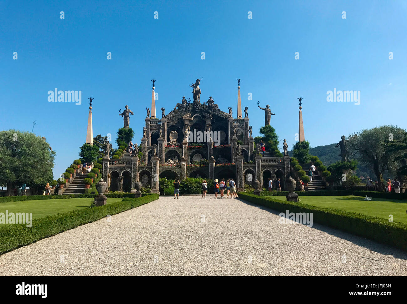 Isola Bella Italy gardens landscape architecture landmark Stock Photo ...