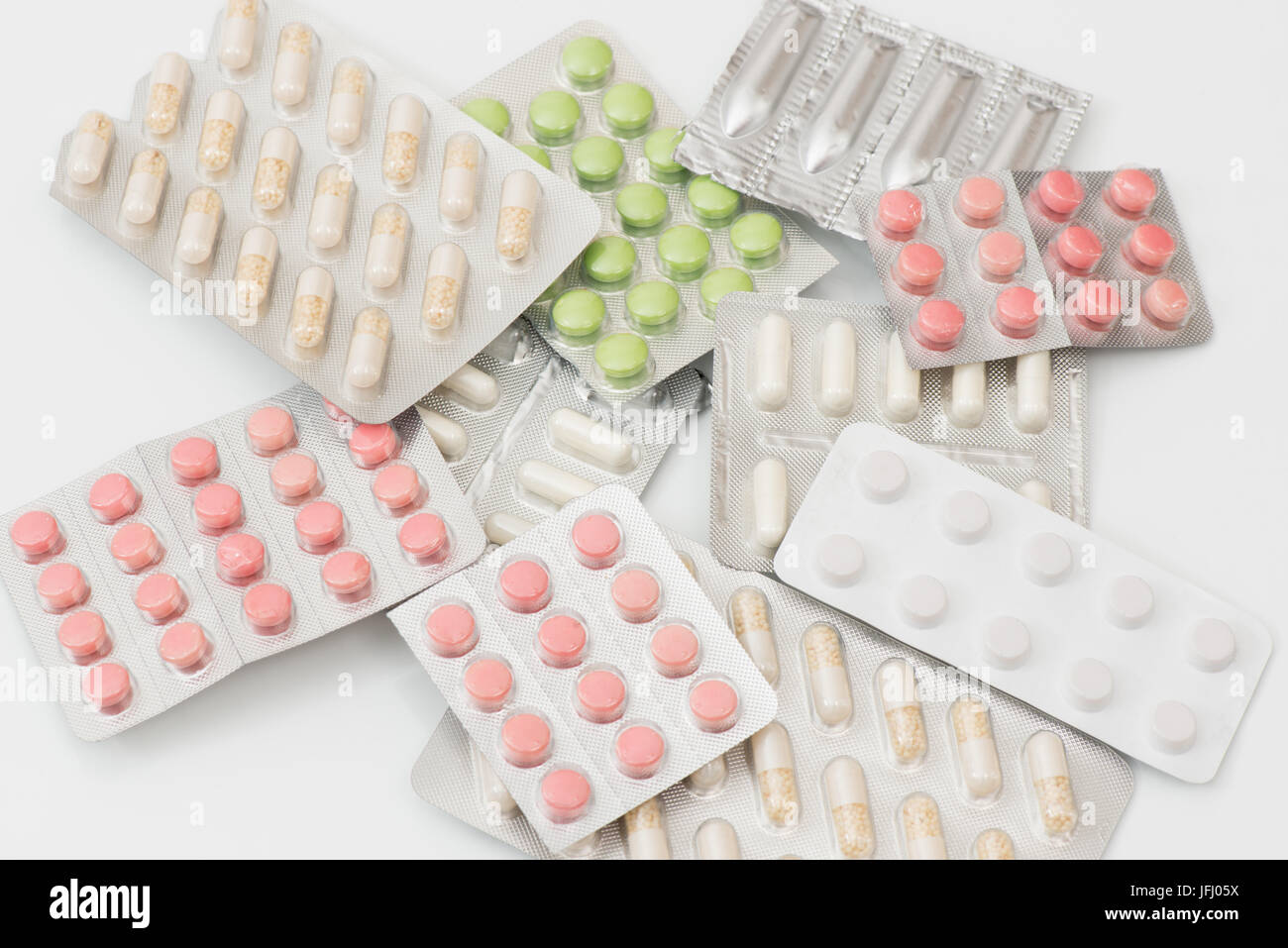 Medications and drug as Cut on white background Stock Photo - Alamy