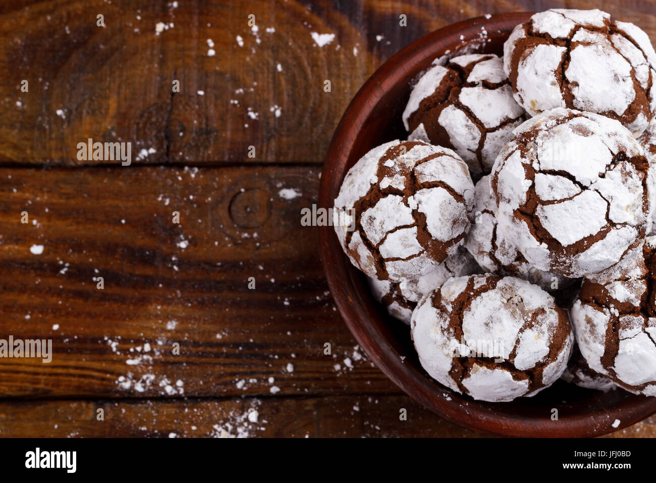 Traditional chocolate crinkles Stock Photo - Alamy