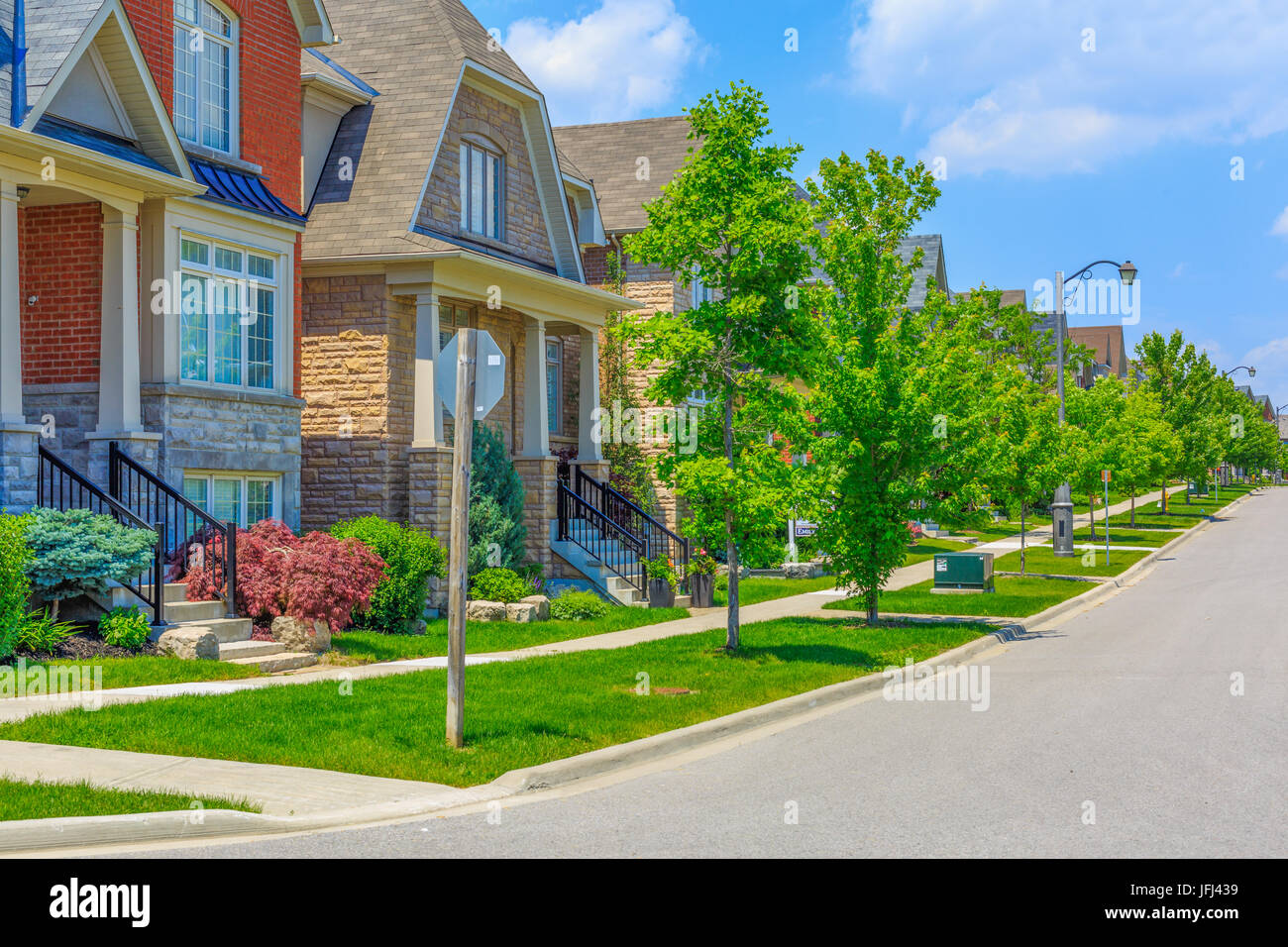 Custom built luxury houses in the suburbs of Toronto, Canada Stock ...