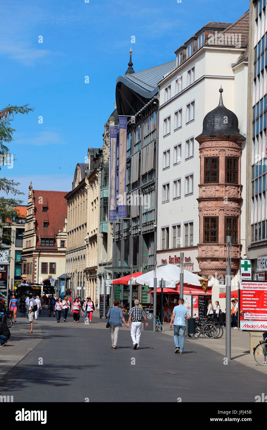 Leipzig Grimmaische street Stock Photo - Alamy