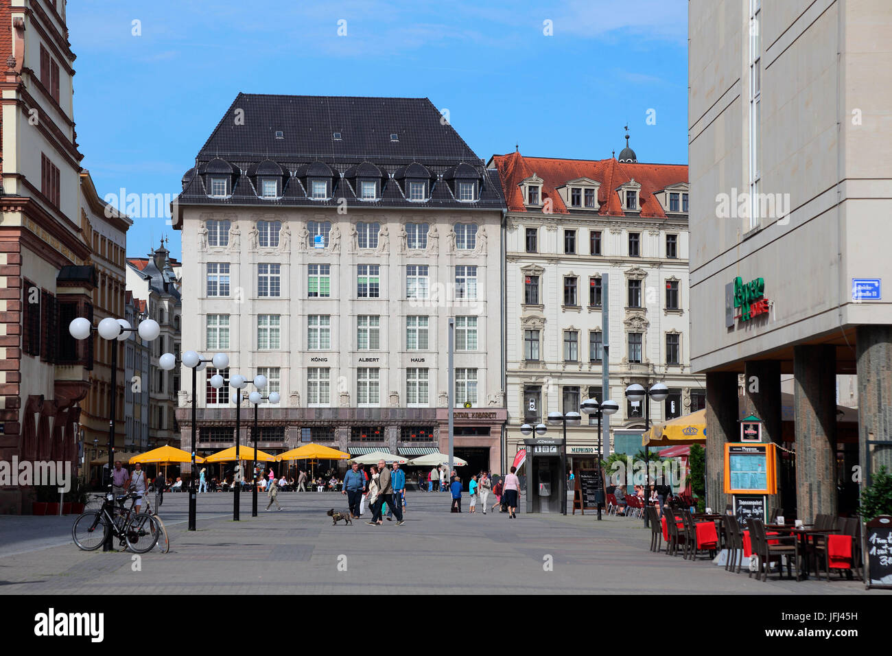Leipzig market marketplace Stock Photo - Alamy