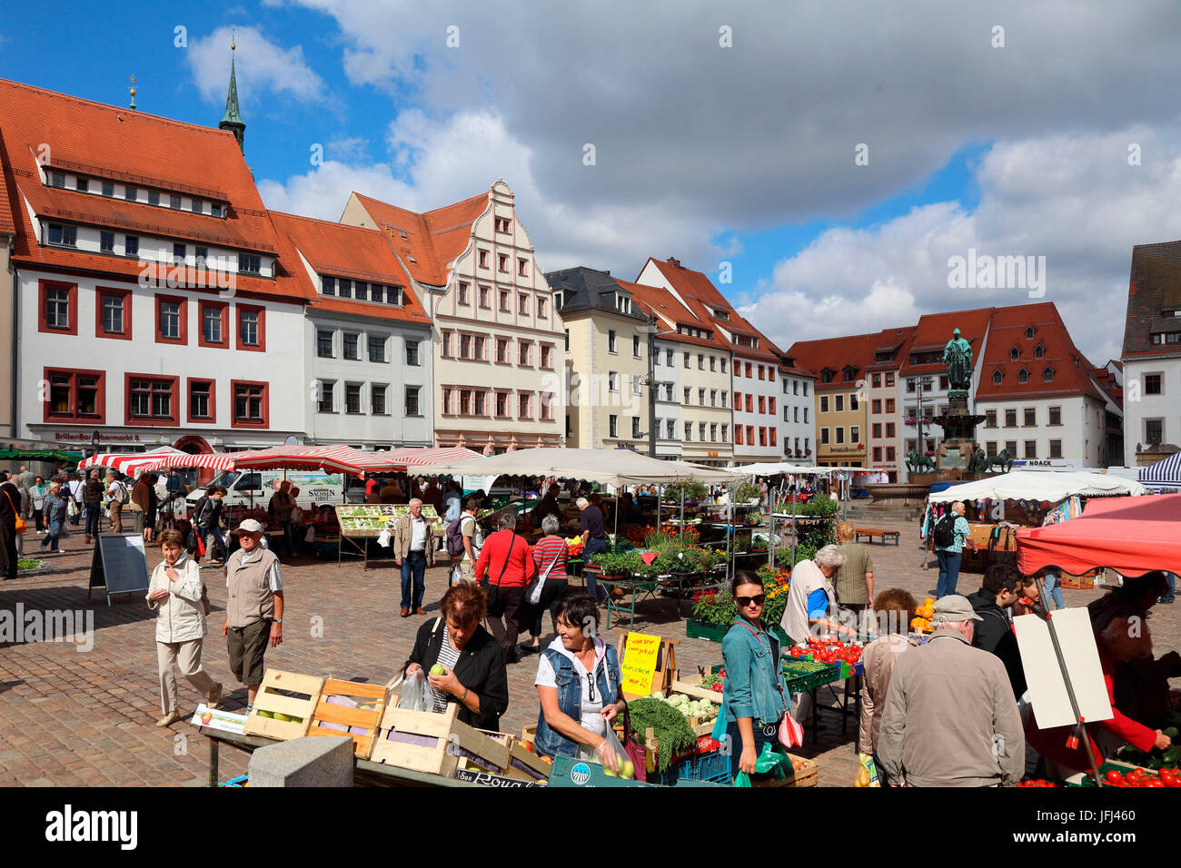 Freiberg upper market Stock Photo - Alamy
