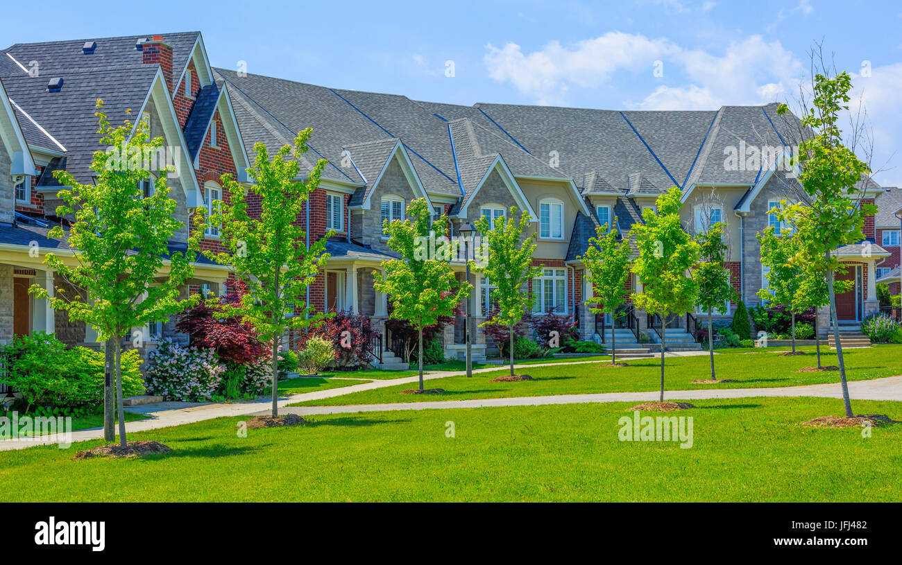 Custom built luxury houses in the suburbs of Toronto, Canada Stock ...