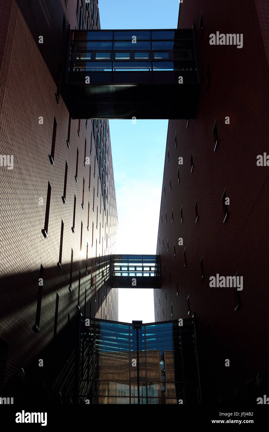 Potsdam square Crossing between two houses Stock Photo - Alamy
