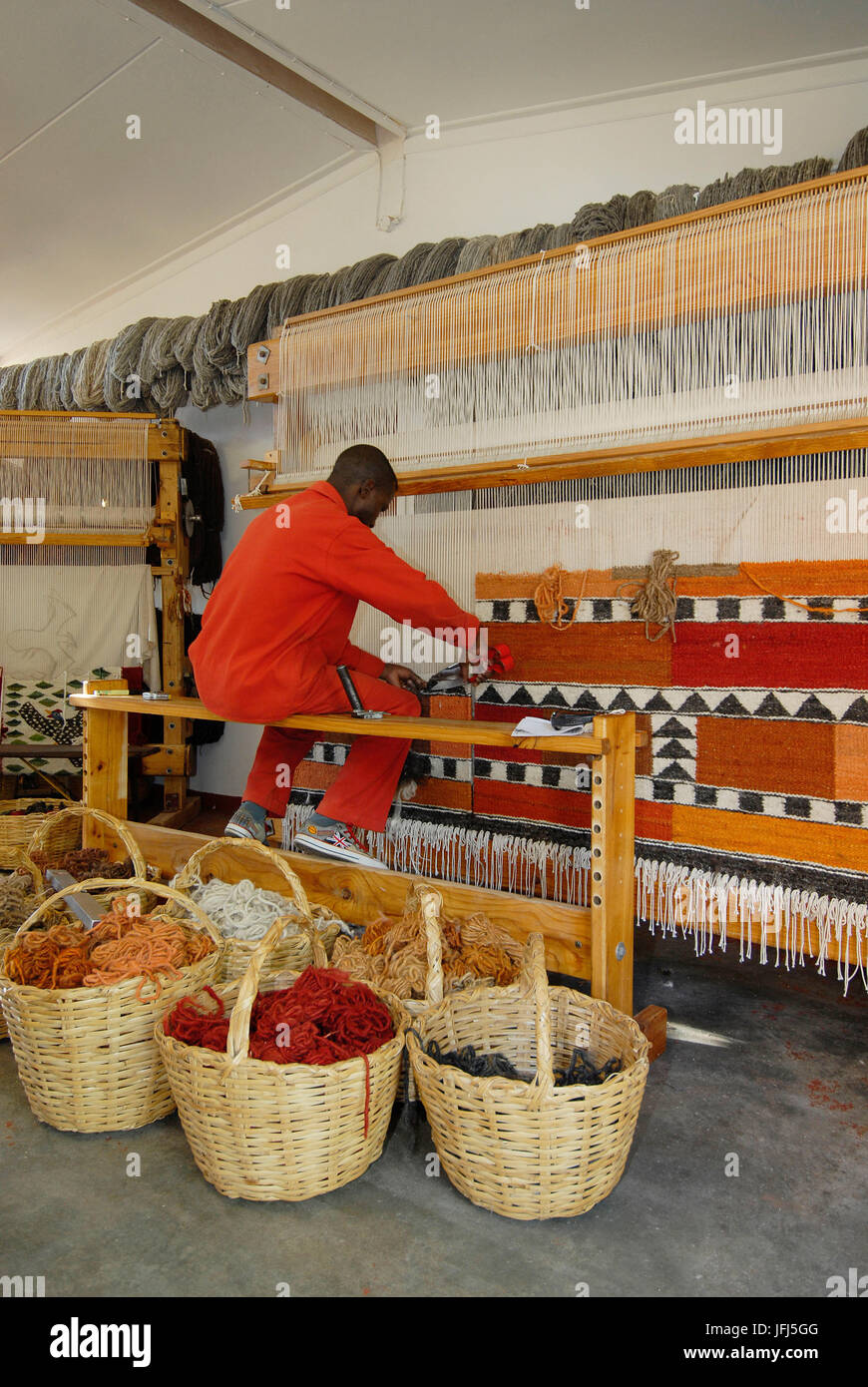Africa, Namibia, Kalahari, Kiripotib farm, Karakul wool, weaving mill ...