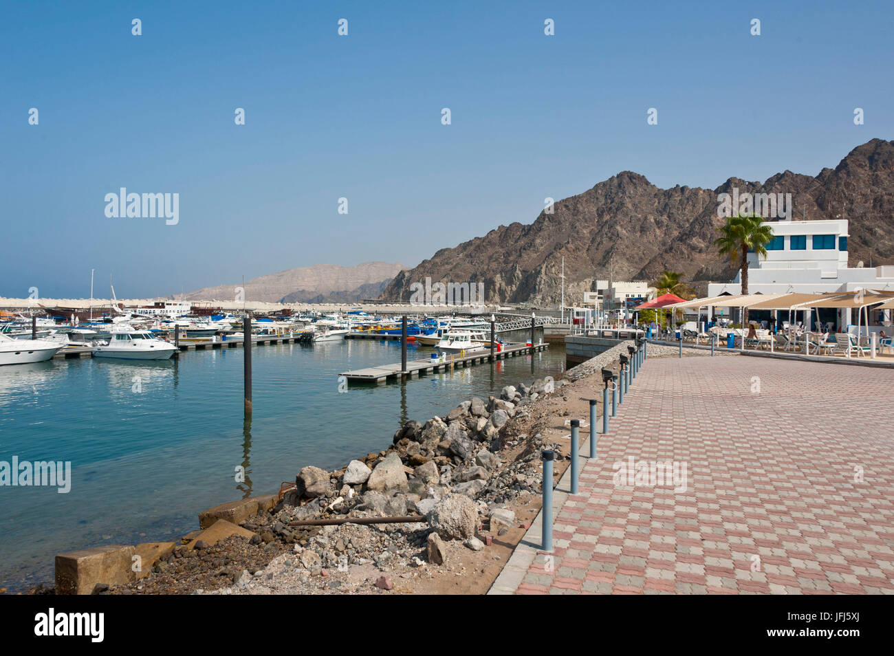 Arabia, Arabian peninsula, Sultanate of Oman, Muscat, harbour Stock ...