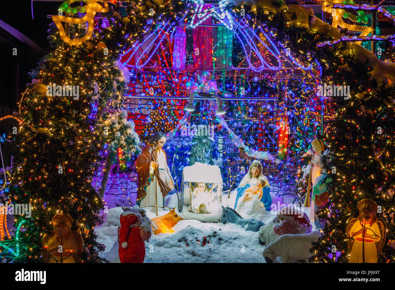Christmas lights display Stock Photo - Alamy