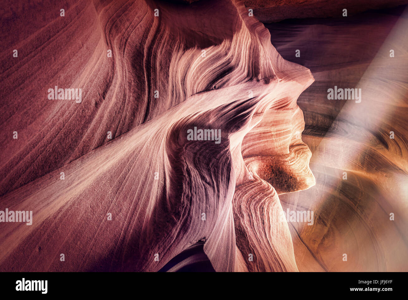 rock formations in the Antelope canyon national park, Arizona, the USA ...