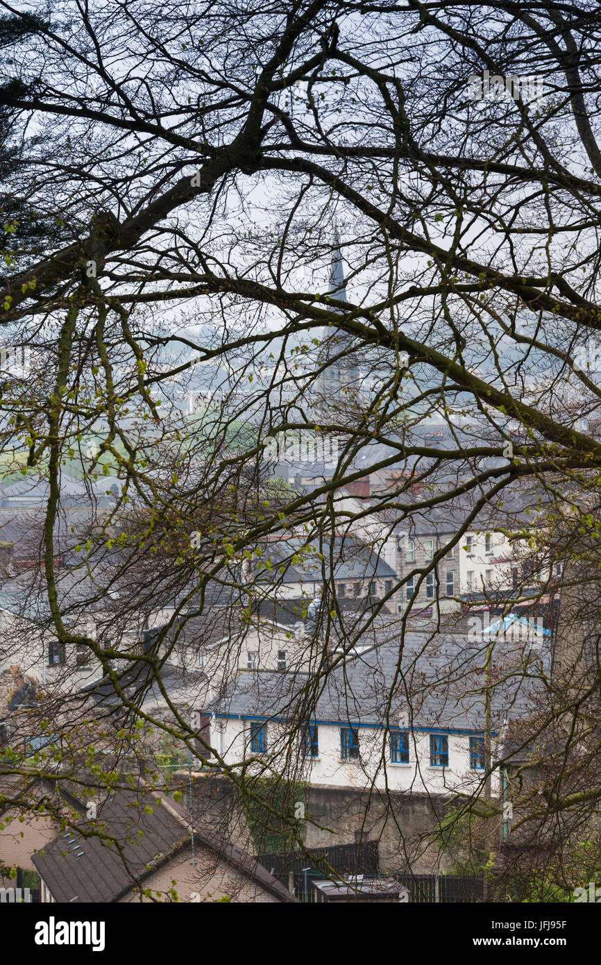UK, Northern Ireland, County Armagh, Armagh, elevated town view Stock ...