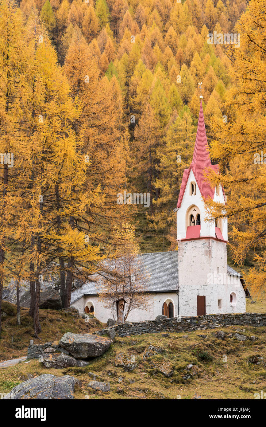 Predoi/Prettau, Aurina Valley, South Tyrol, Italy, The chapel of the ...