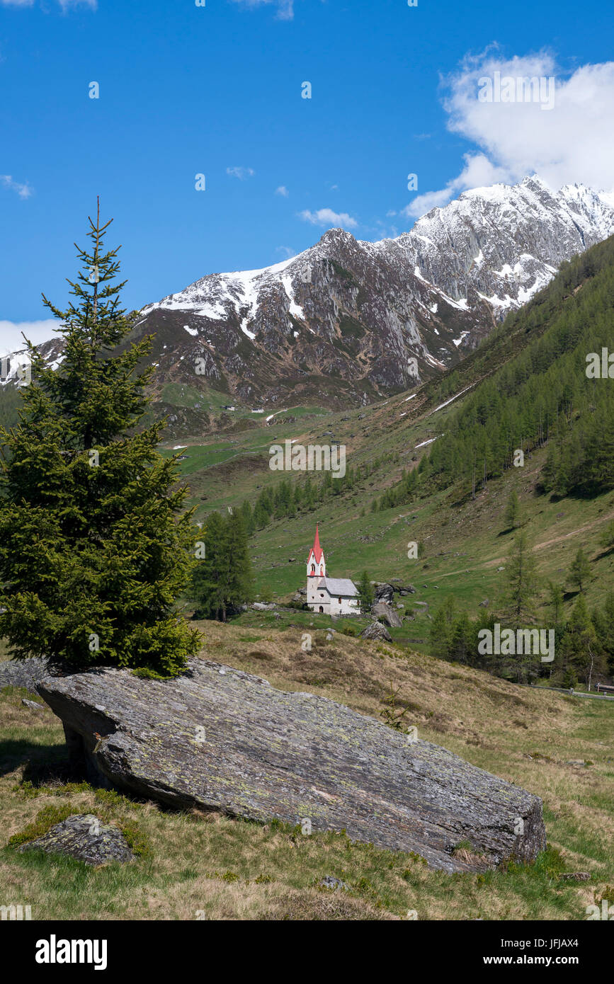 Predoi/Prettau, Aurina Valley, South Tyrol, Italy, The chapel of the ...