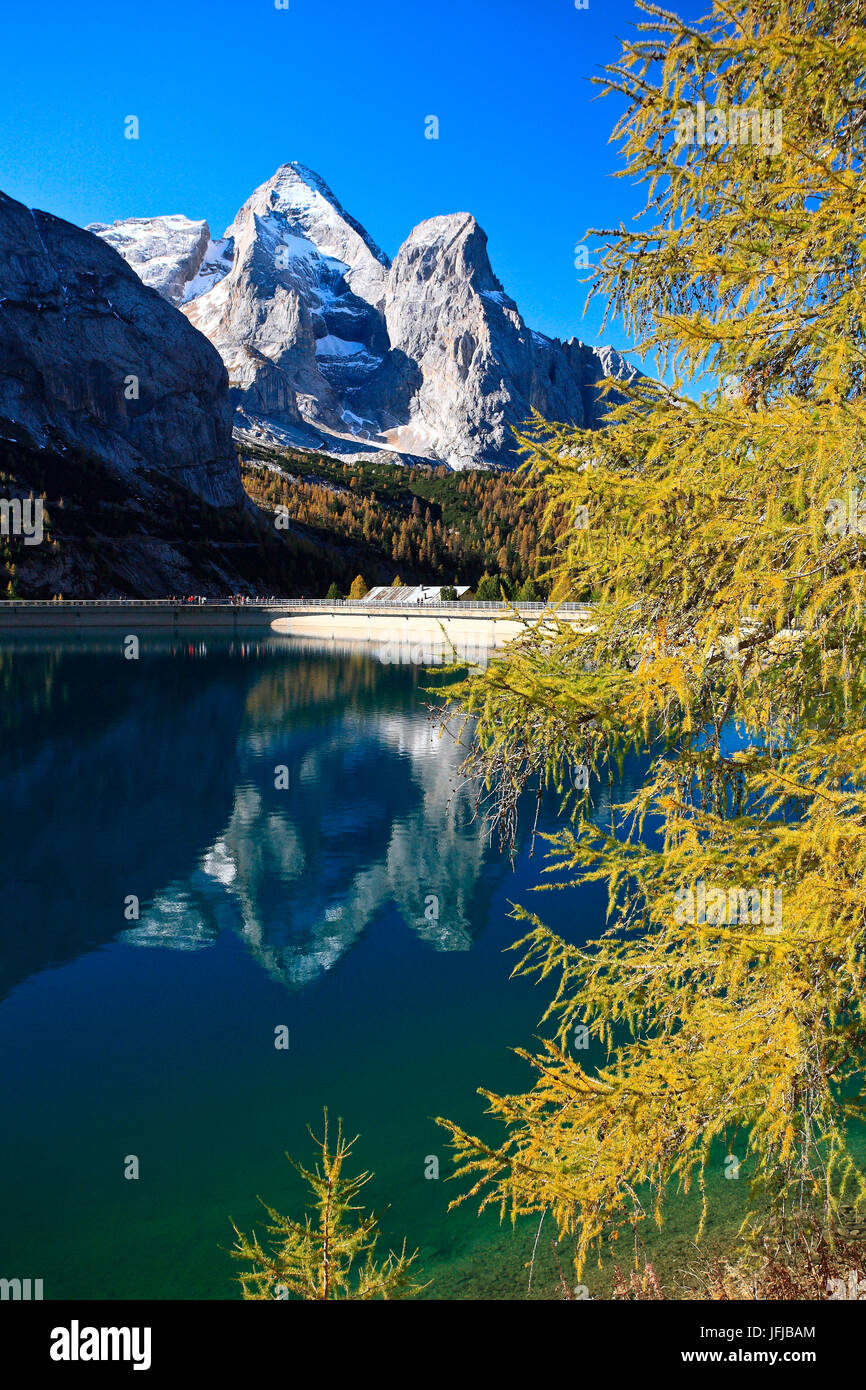 Trentino Alto Adige, Gran Vernel peak, Fedaia lake, Dolomites, Italy ...