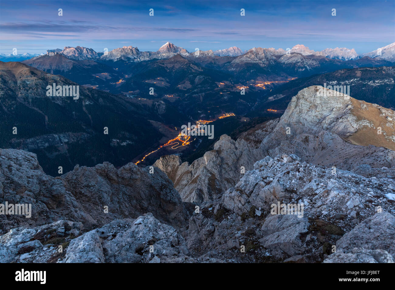 Europe, Italy, Veneto, Belluno, Agordino, Panorama towards the ...