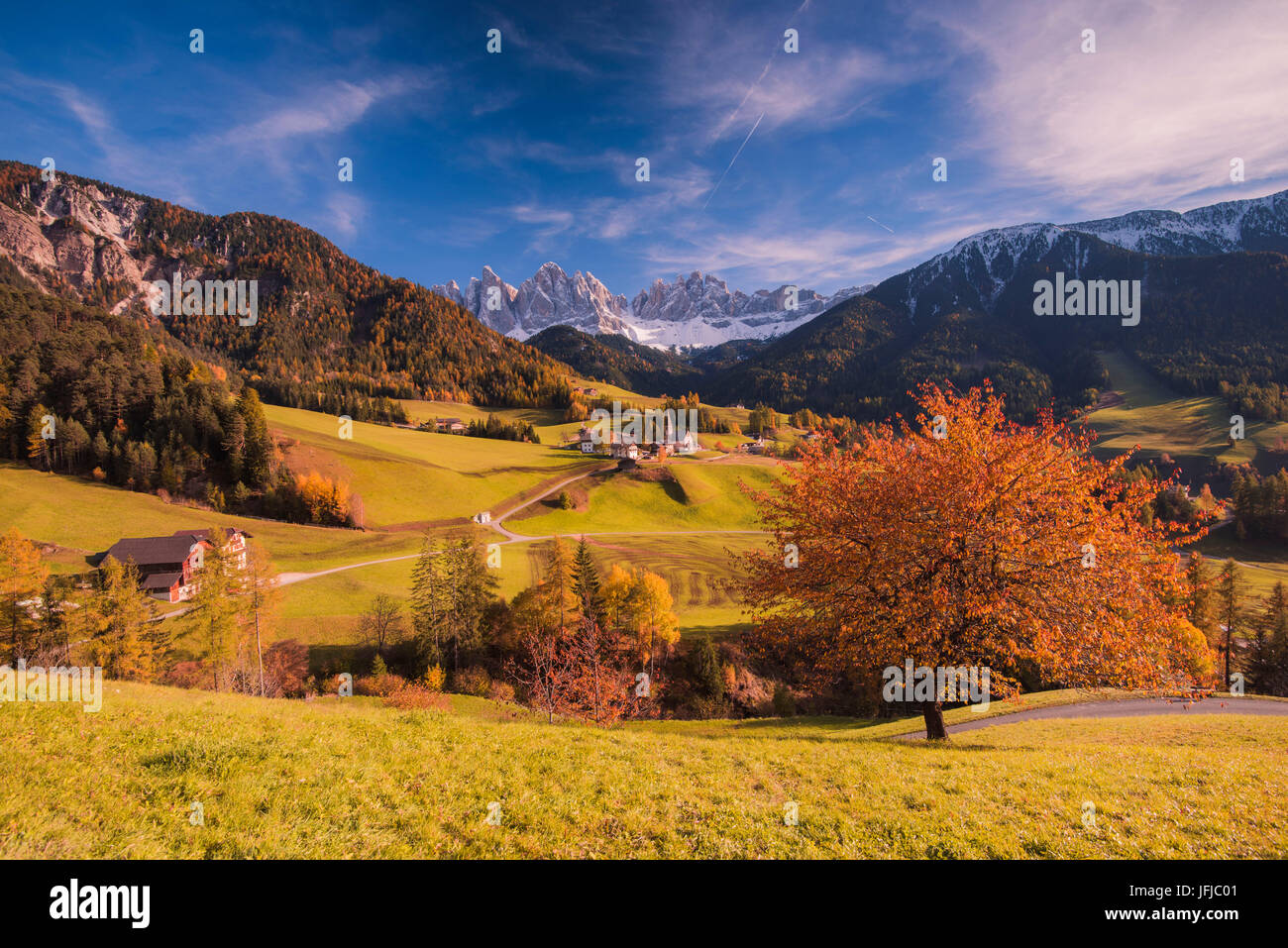 Santa Madgalena in Funes, South Tyrol region, Trentino Alto Adige ...