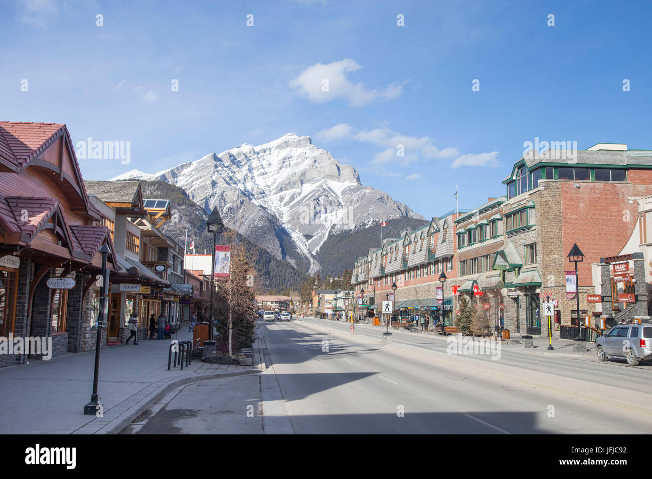 The town of Banff - Alberta - Canada - North America Stock Photo - Alamy