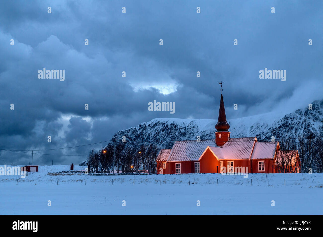 Flakstad church hi-res stock photography and images - Alamy