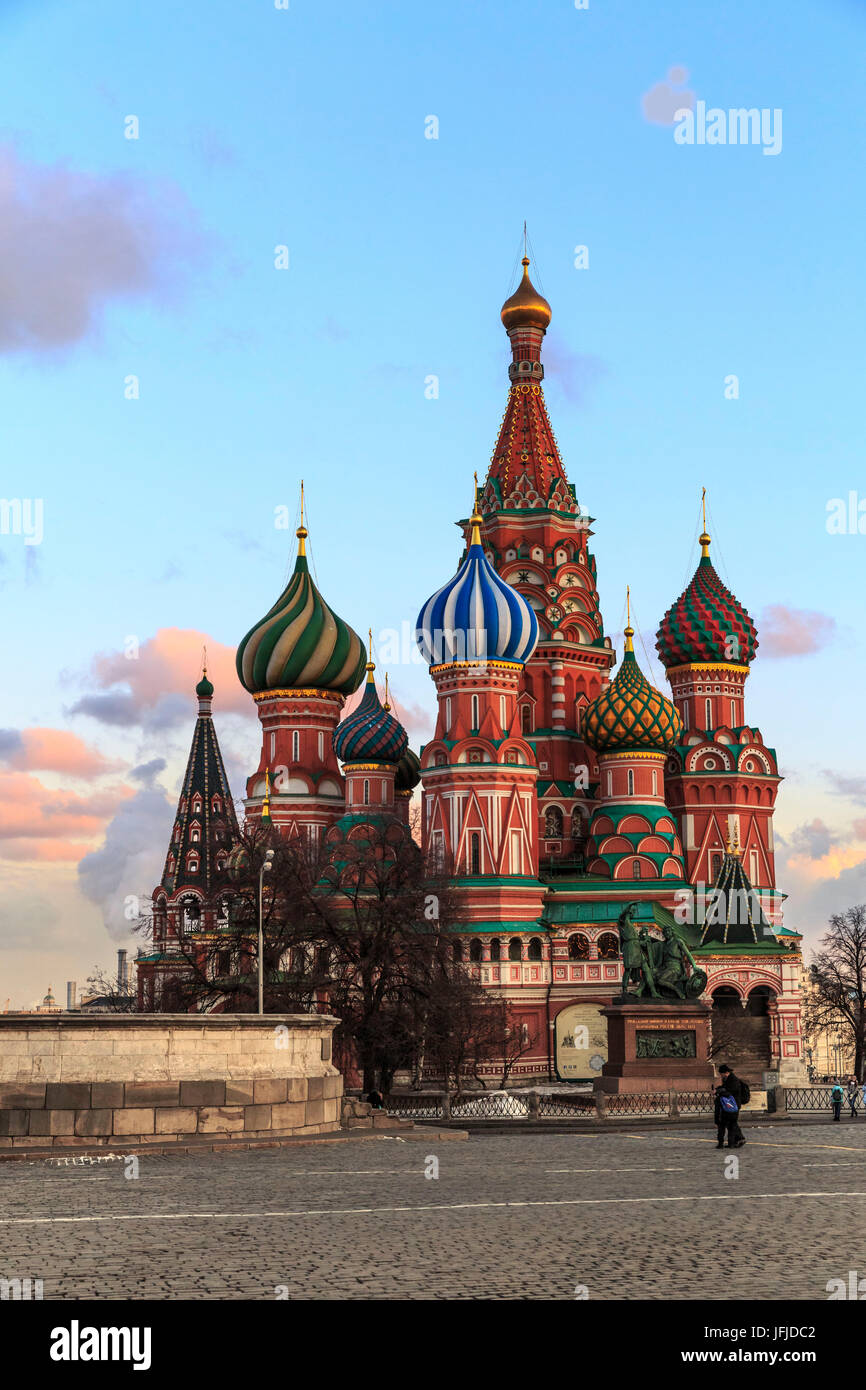 Russia, Moscow, Red Square, Kremlin, St. Basil's Cathedral Stock Photo ...
