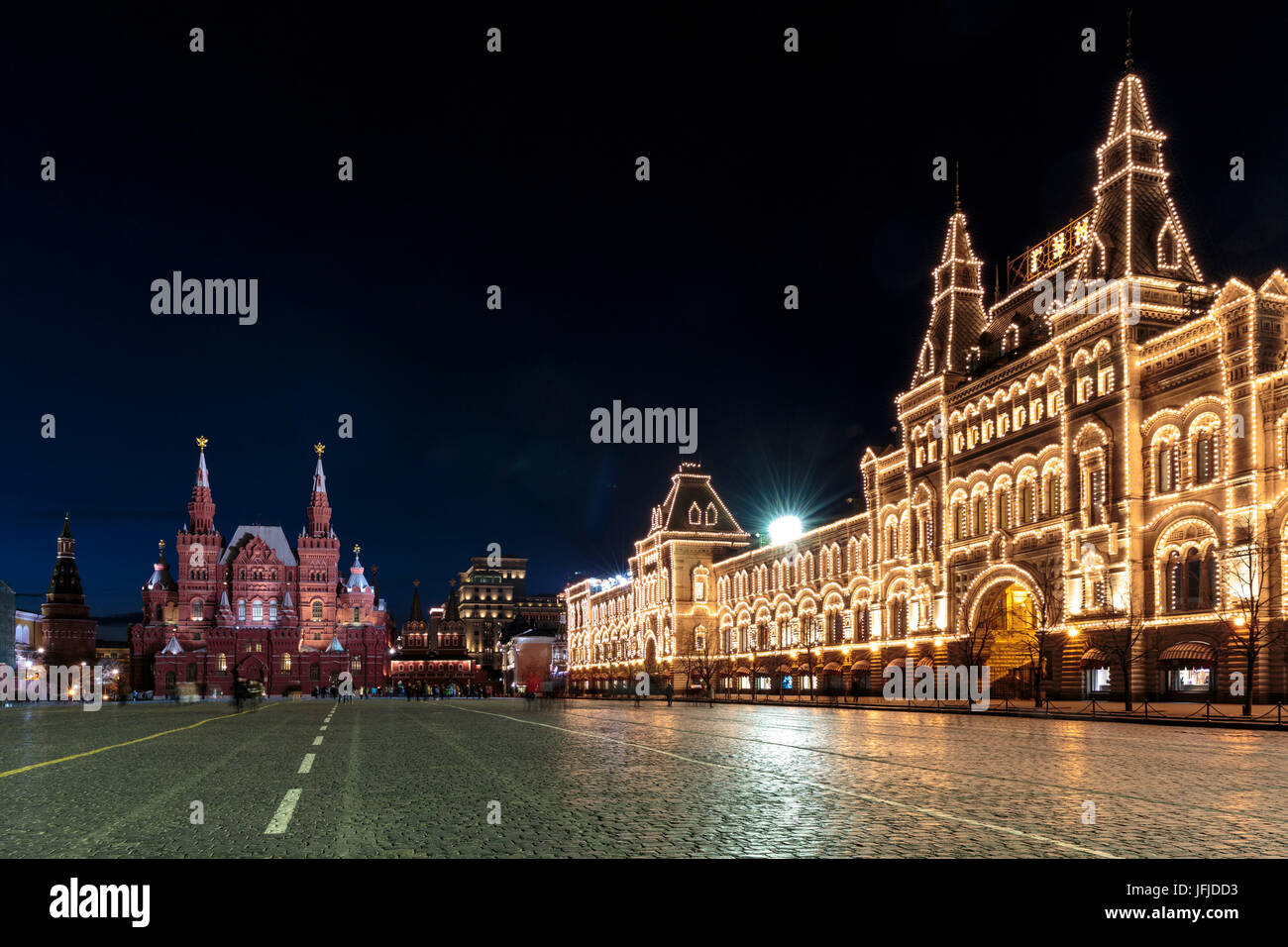 Russia, Moscow, Red square at night Stock Photo - Alamy