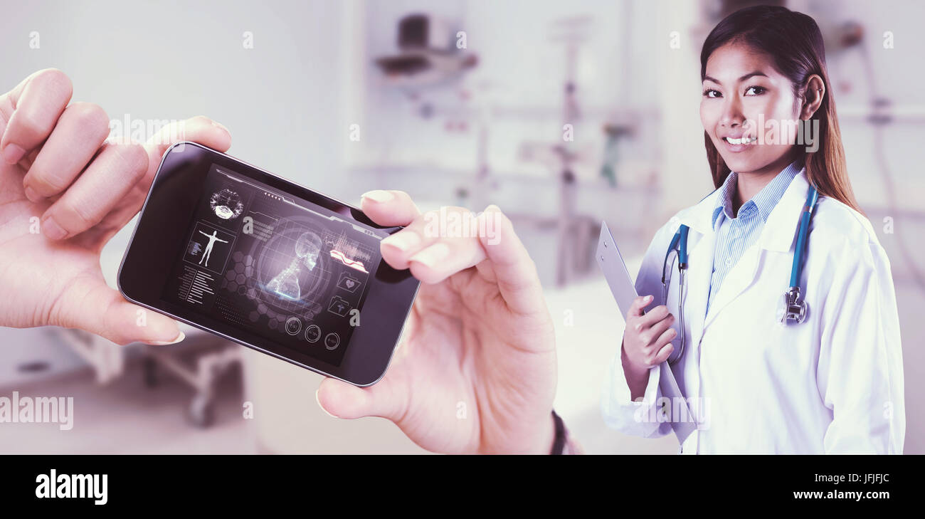 Digital composite doctor mobile hi-res stock photography and images - Alamy