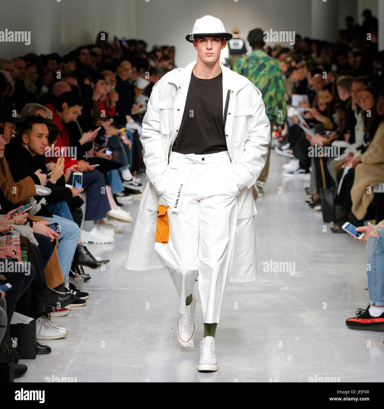 06/01/2017 designer Liam Hodges AW17 catwalk show during London Fashion ...