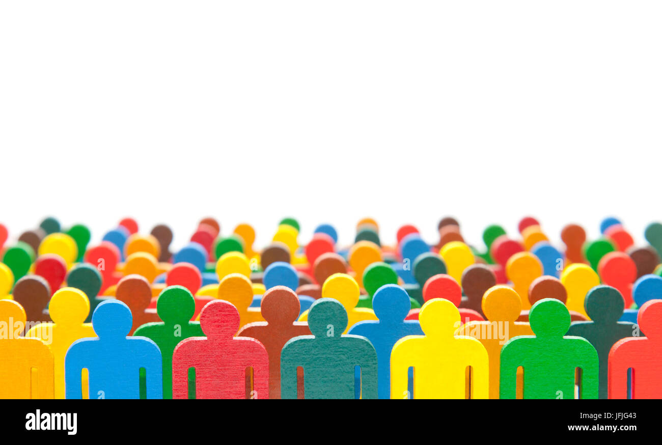 Colorful painted group of people figures Stock Photo - Alamy