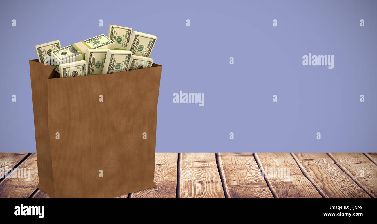 Bag of dollars Stock Photo - Alamy