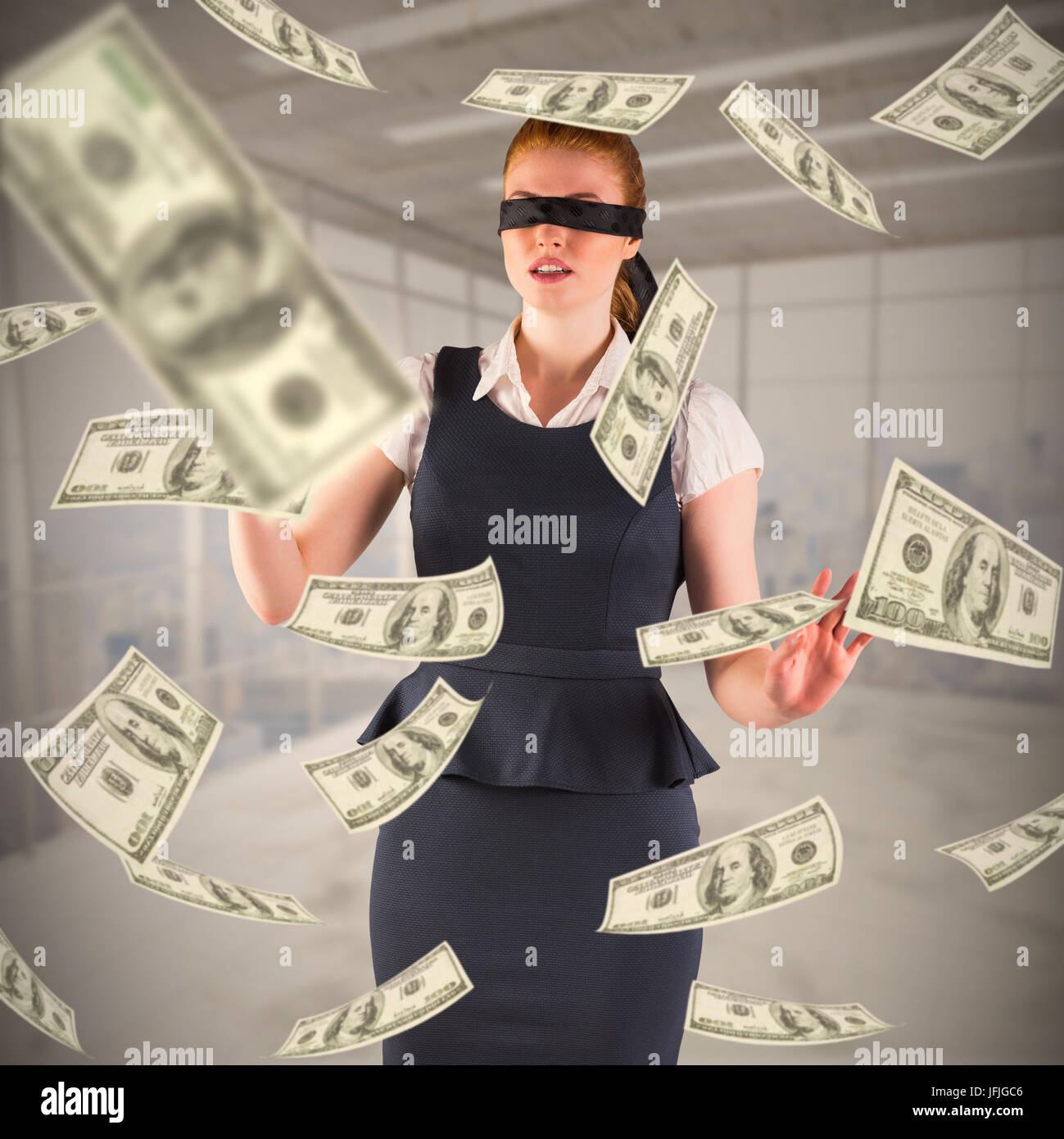 Blindfold money hi-res stock photography and images - Alamy