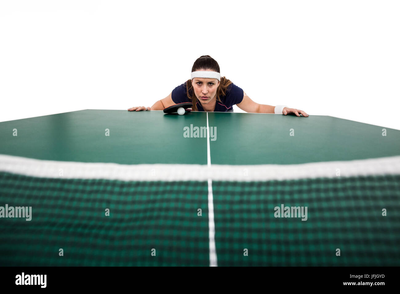 Female leaning on table hi-res stock photography and images - Alamy