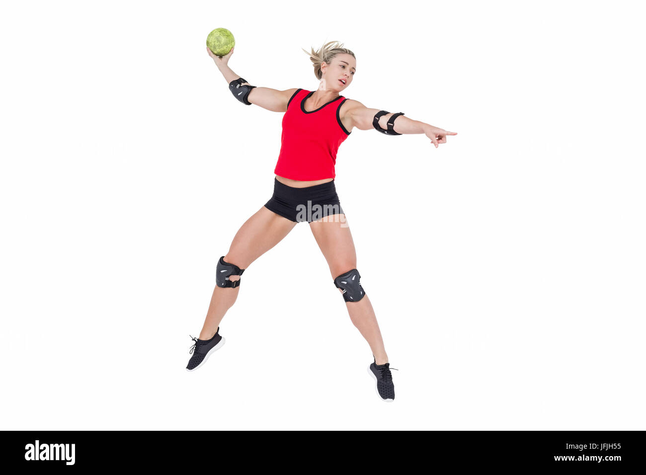 Focused female handball hi-res stock photography and images - Alamy