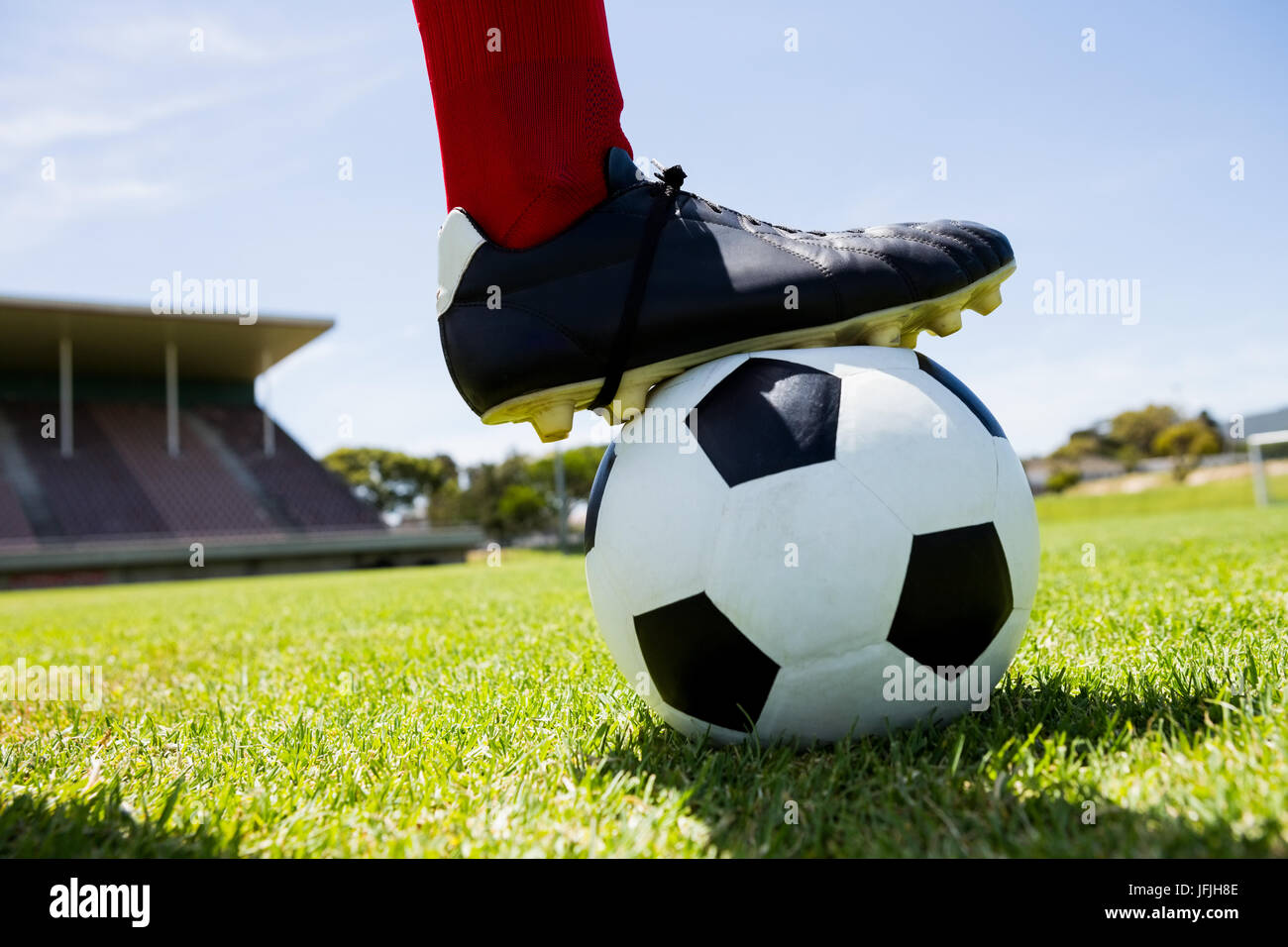 Soccer football player standing feet hi-res stock photography and ...